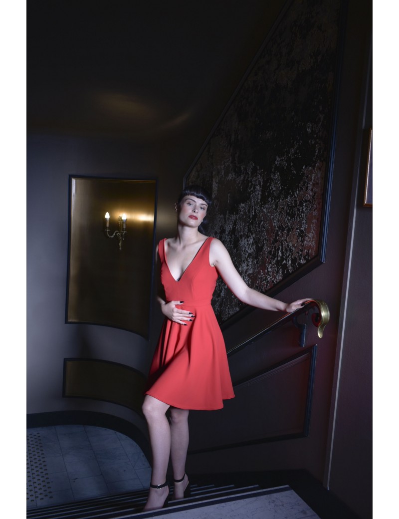 Red cocktail dress - ALINE